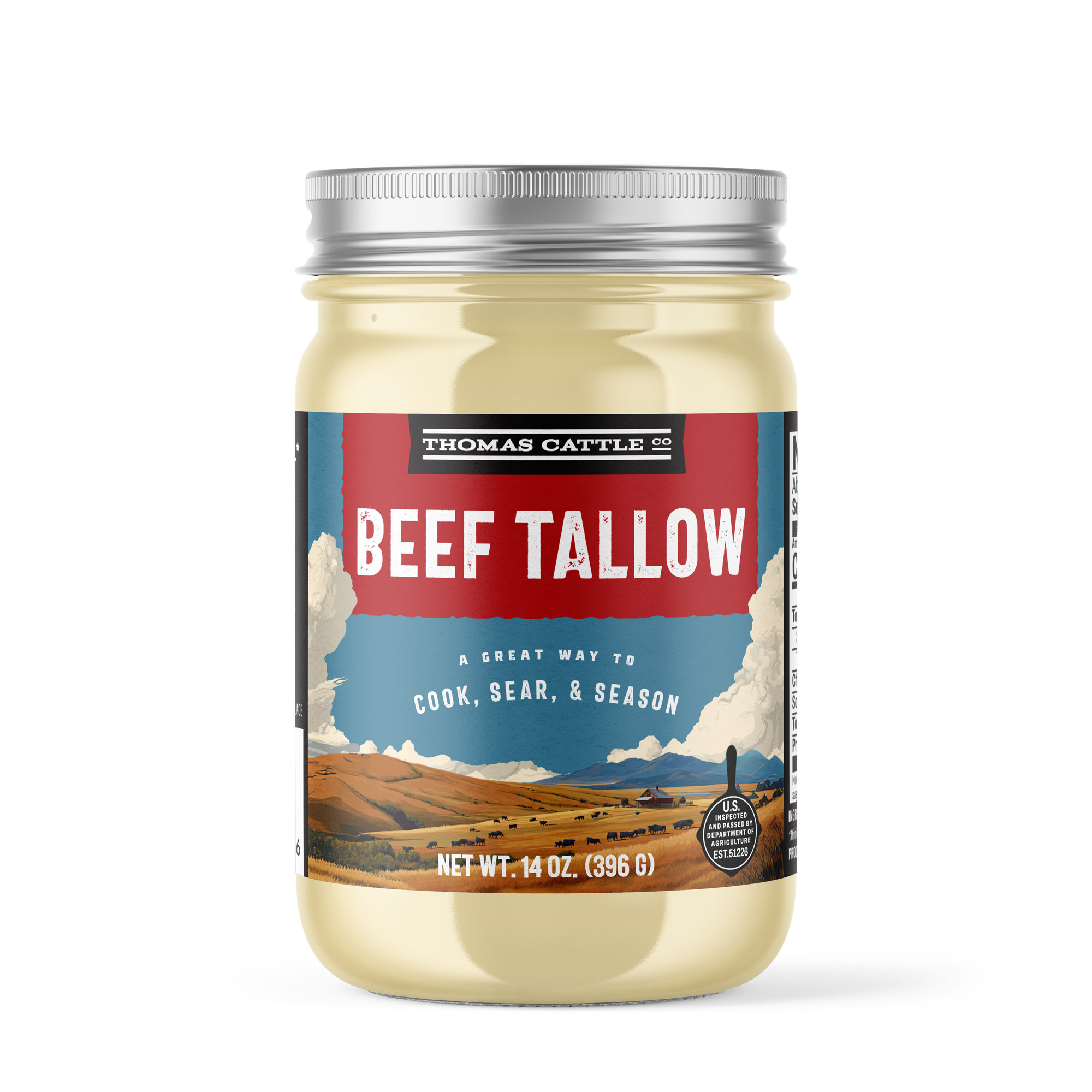 All Natural Beef Tallow for Cooking and Sauteing – Thomas Cattle Company
